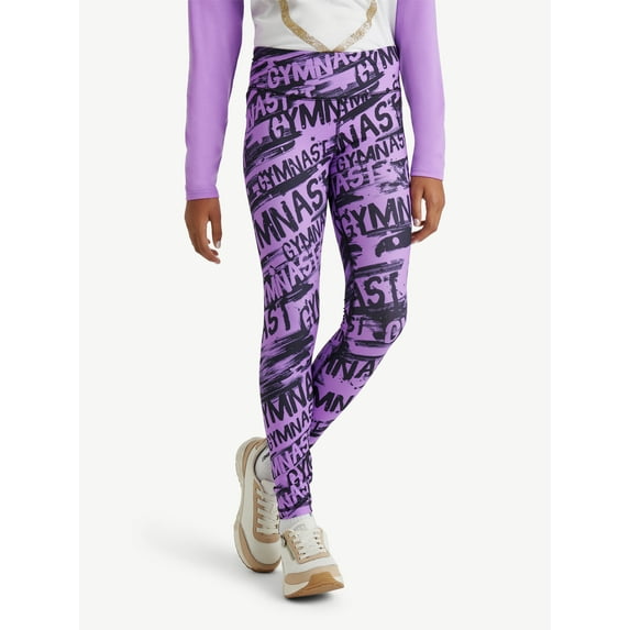 Justice Girls Sports Legging - Moisture-Wicking Fabric - Walmart.com
