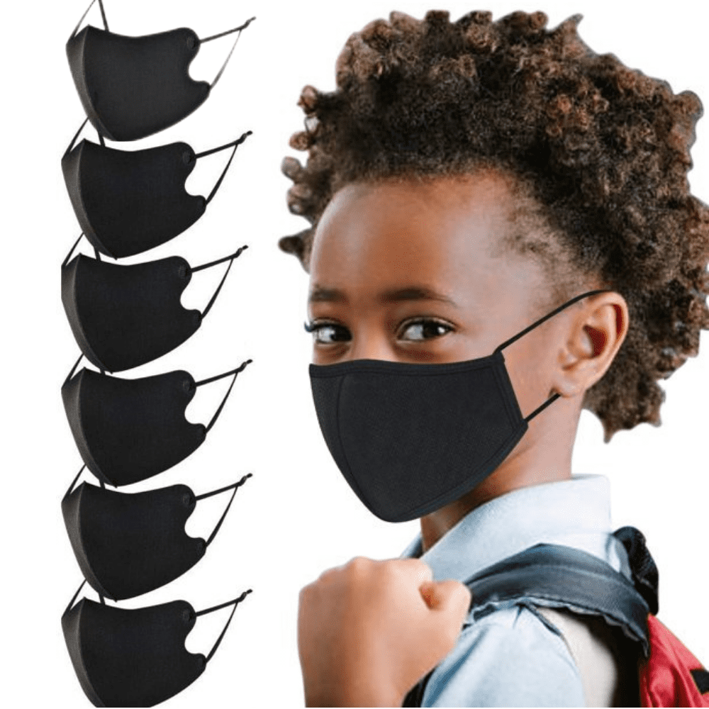 JUANANIUG 6Pack Reusable Kids Face Mask Washable Adjustable Ear Loops ...