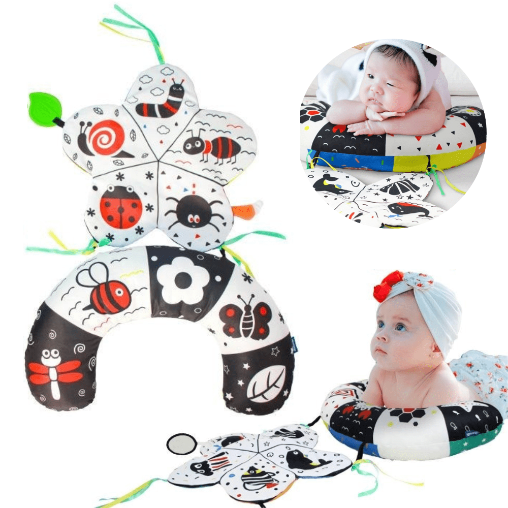 JUANANIUG Tummy Time Prop, Black and White Modern Rainbows with ...