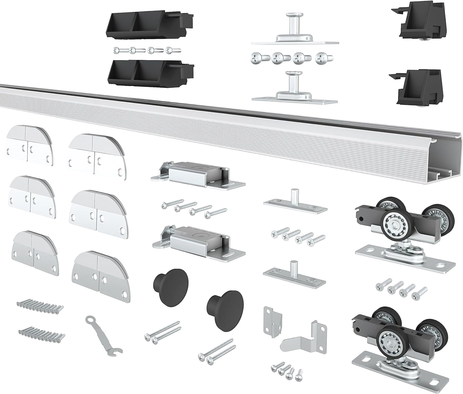 JUBEST 72" Bifold Door Hardware, Folding Door Hardware Sliding Barn ...