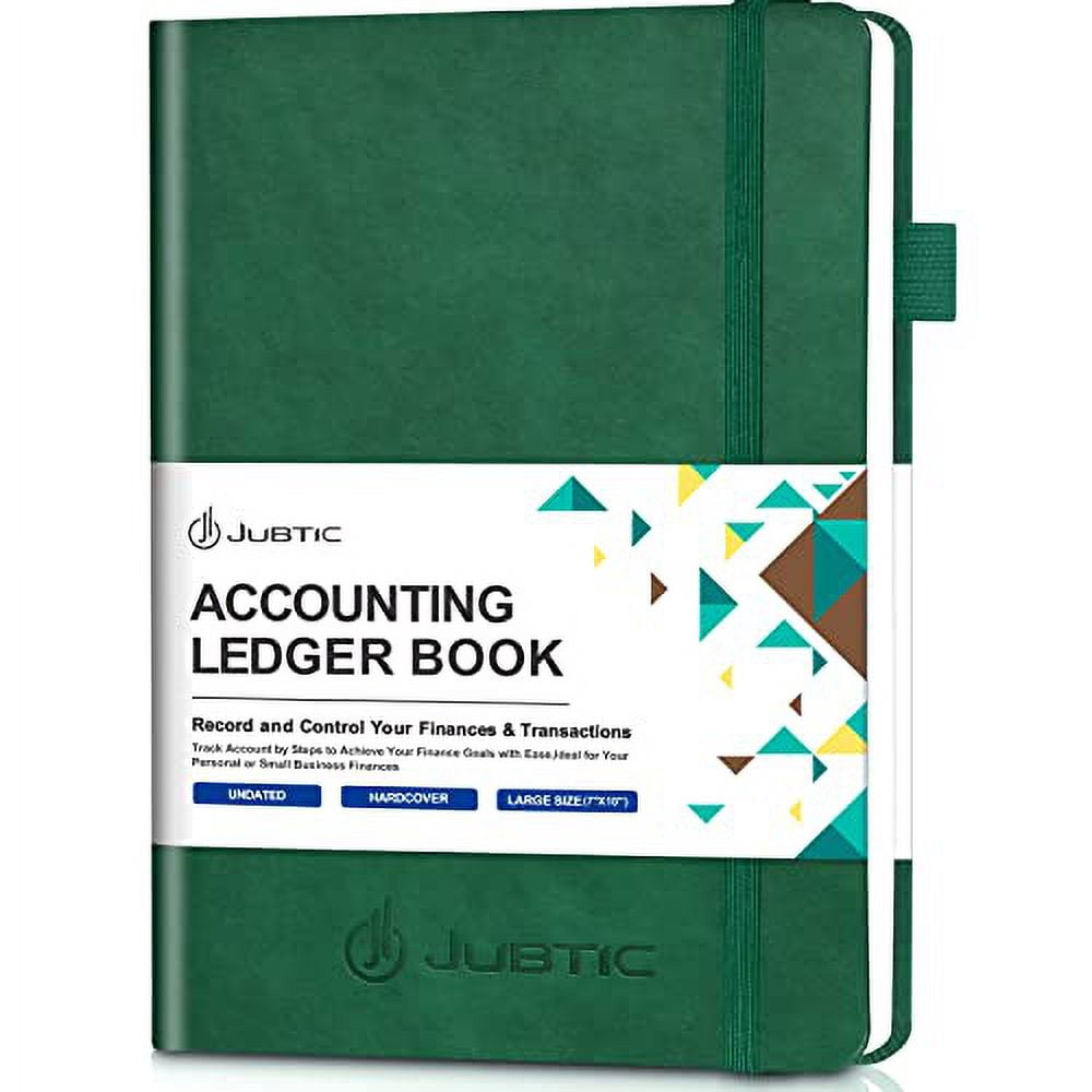 JUBTIC Hardcover Accounting Ledger Book (7x10â€³) - Bank Accounting Log ...