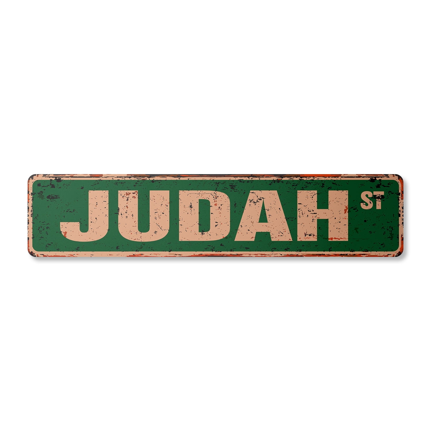 JUDAH Vintage Plastic Street Sign Childrens Name Room Sign | Indoor ...