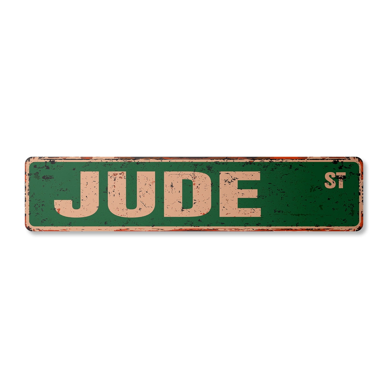JUDE Vintage Plastic Street Sign Childrens Name Room Sign | Indoor ...
