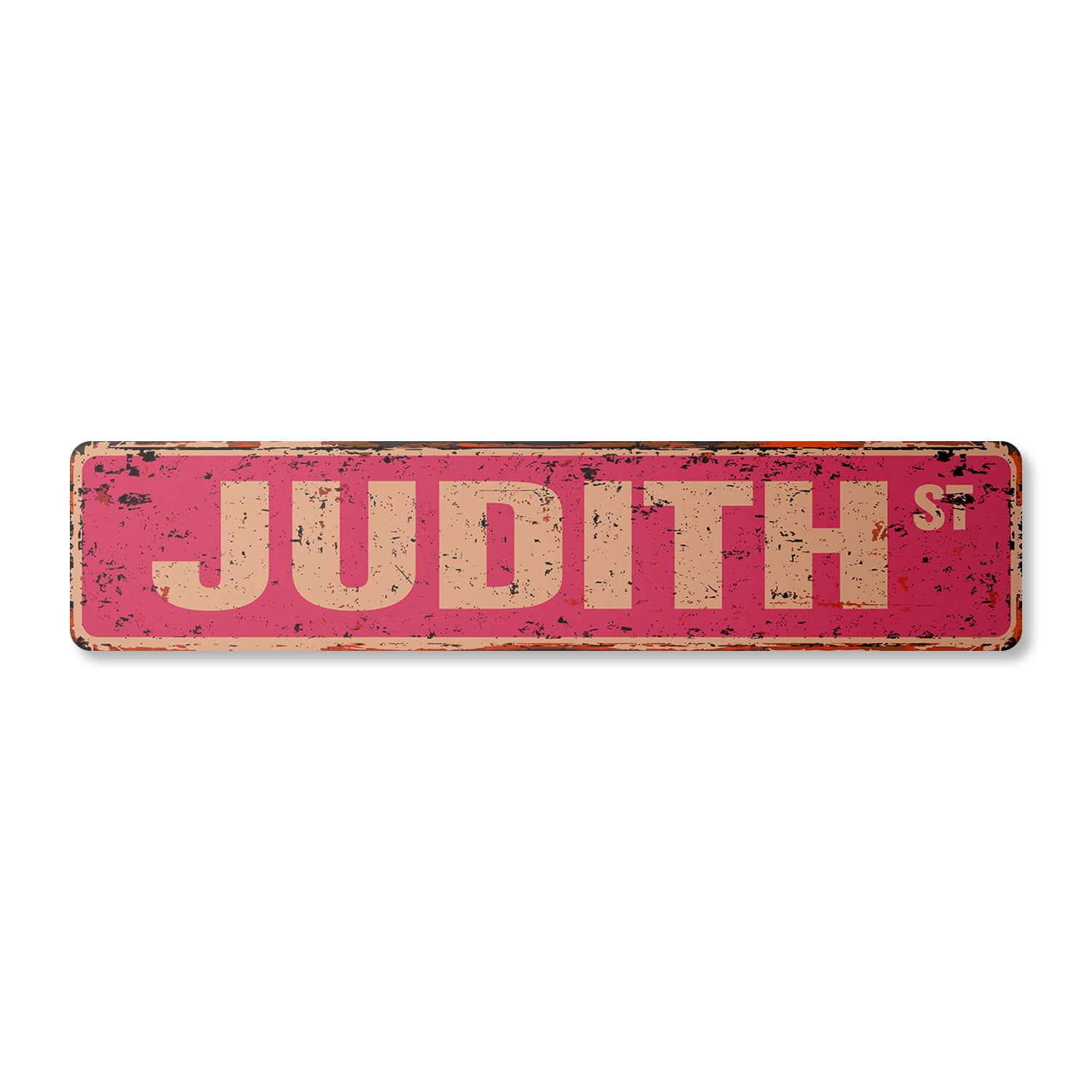 JUDITH Vintage Plastic Street Sign Childrens Name Room Sign | Indoor ...