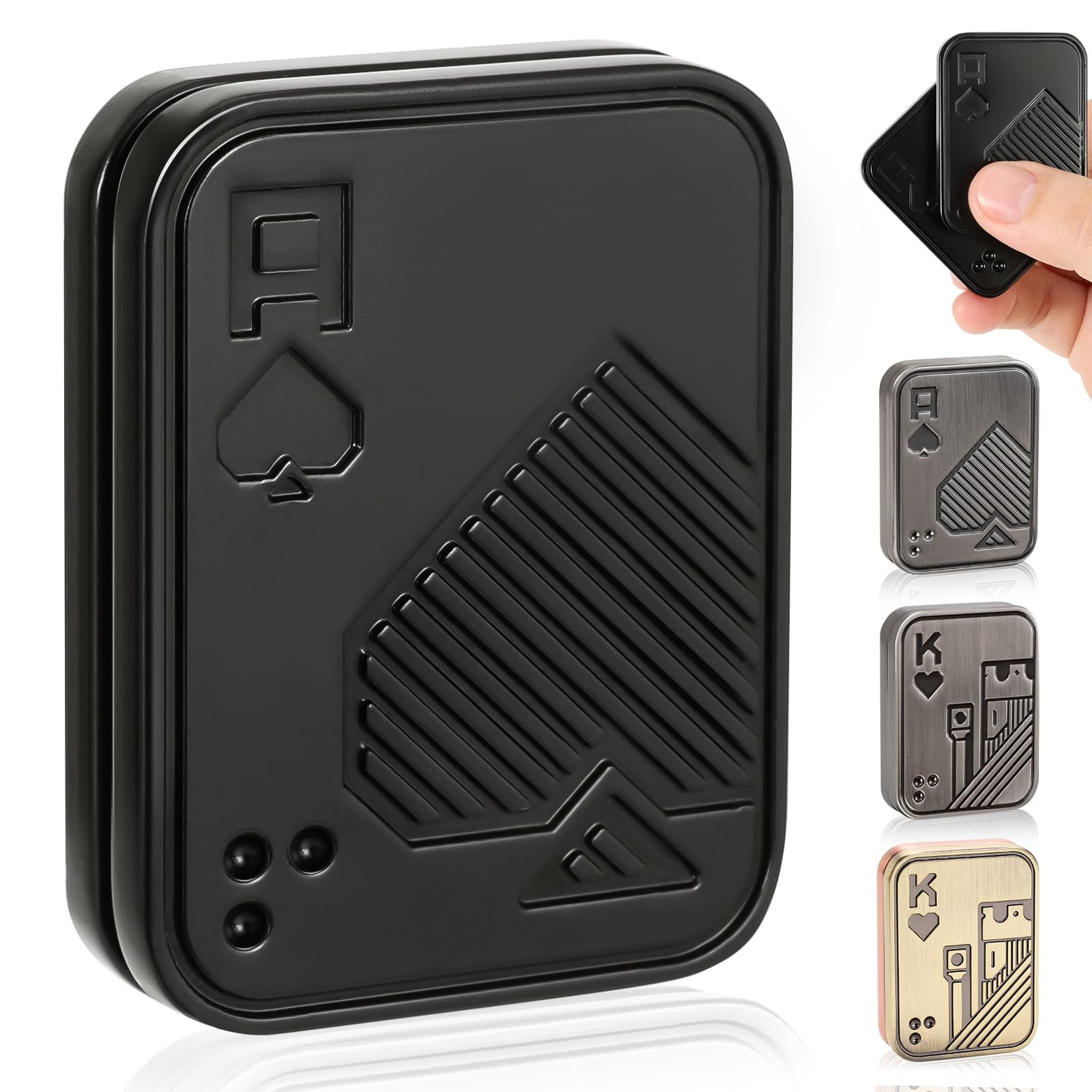 JUDIXY Fidget Slider, Metal Poker Push Card, KMC2Fidget Toys, Fidget ...