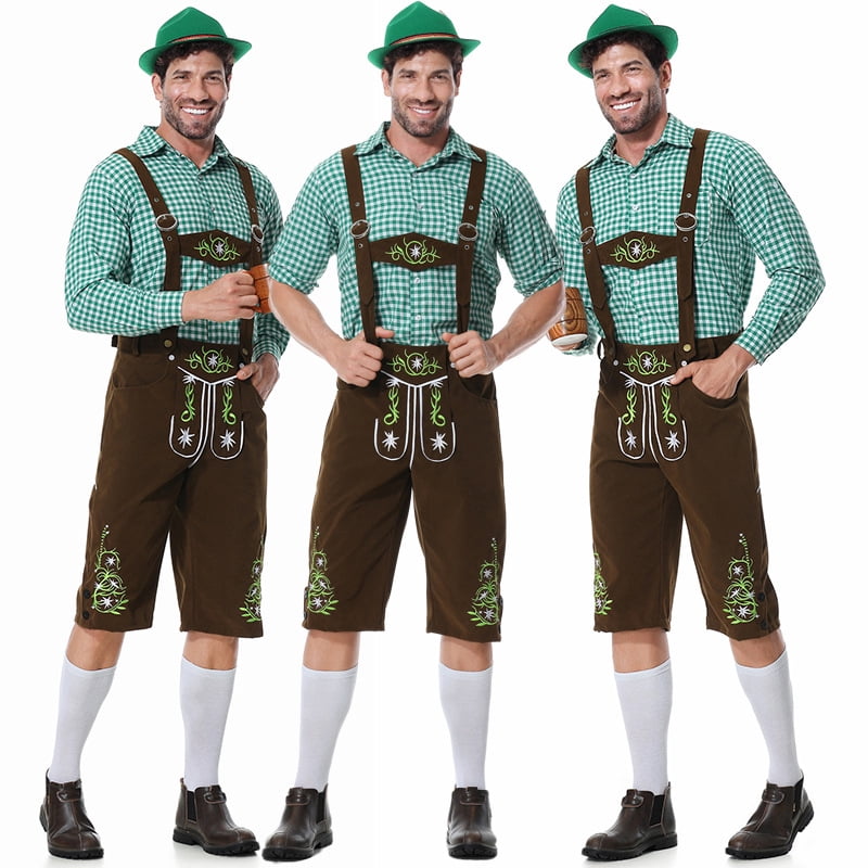 JUDY 2024 Deluxe Adult Man Okotberfest Suspenders Lederhosen ...