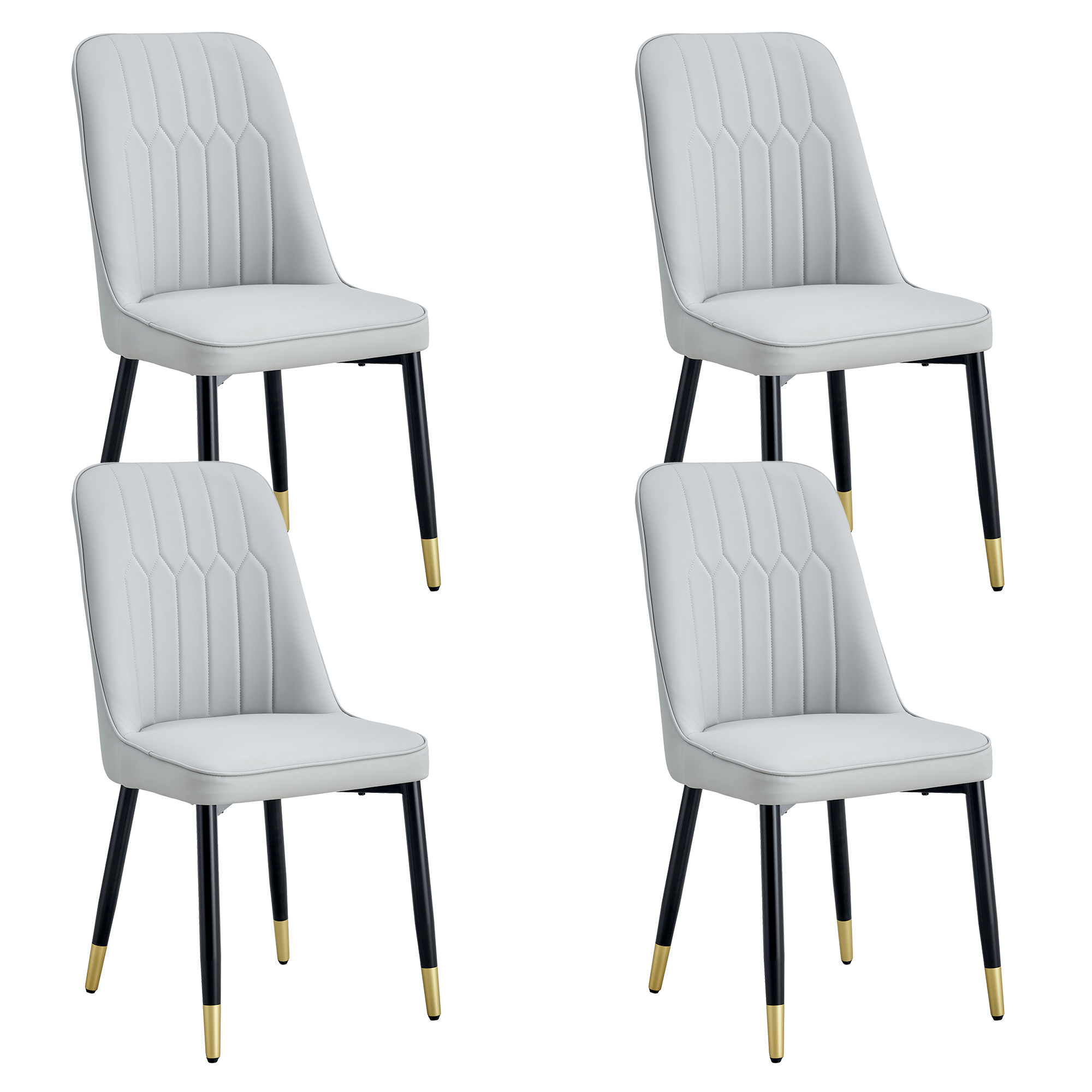 JUFU Modern Dining Chairs, Set of 4, Upholstered Kitchen Chairs Mid ...
