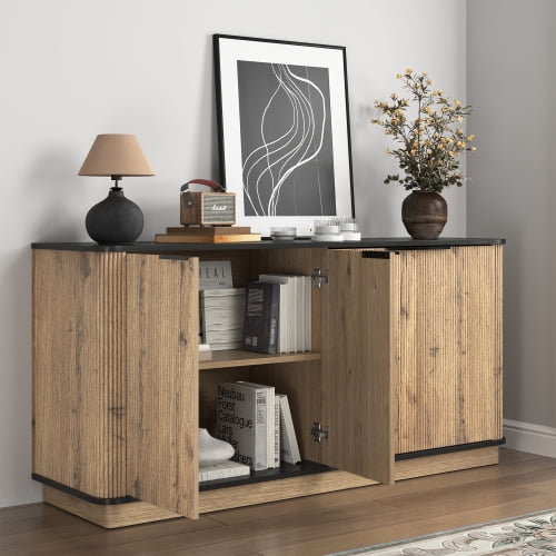 JUFU Multifunctional Sideboard Buffet Cabinets, Modern Sideboard with ...