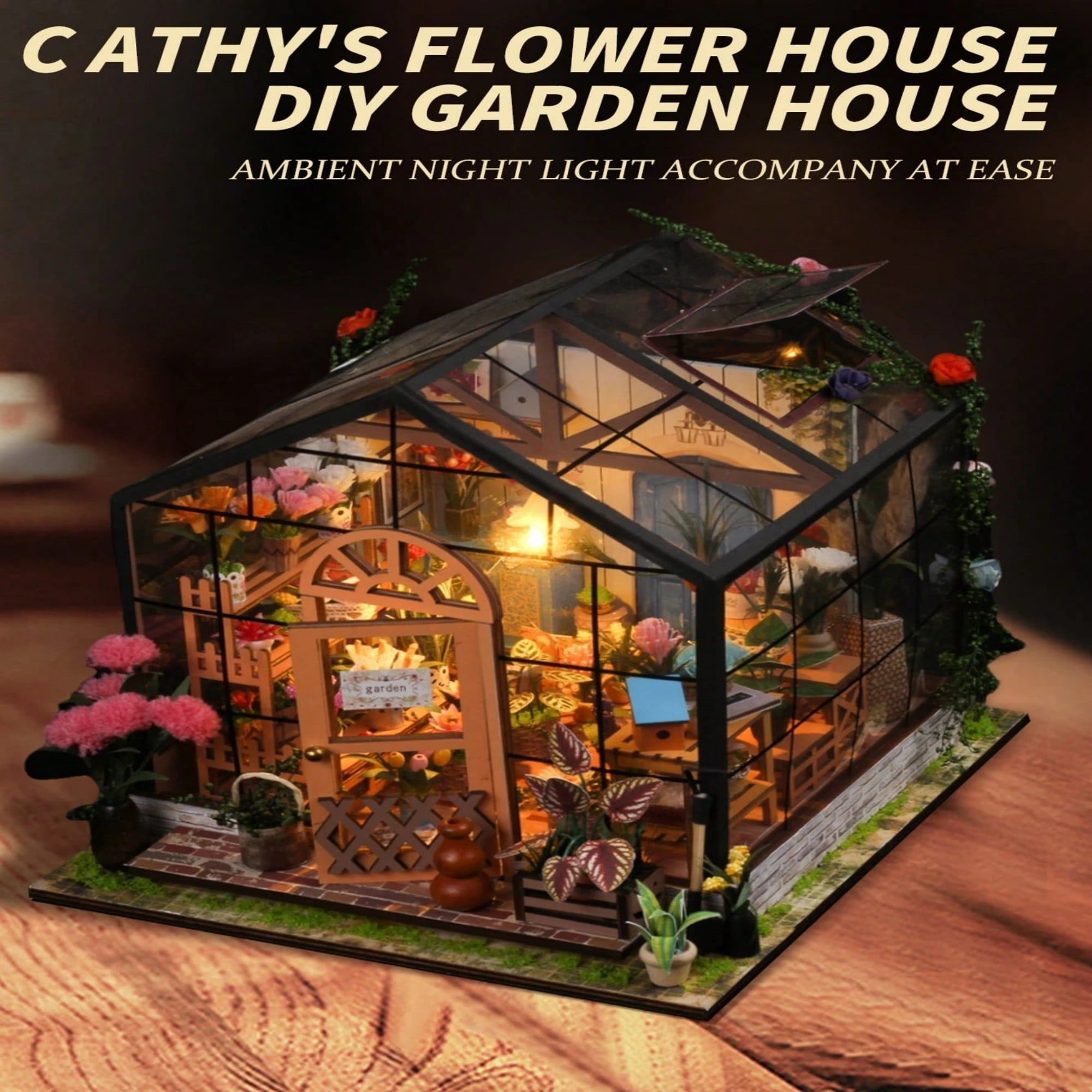 JUGAAD LIFE DIY Miniature House Kit, Mini Dollhouse Accessories Wooden ...