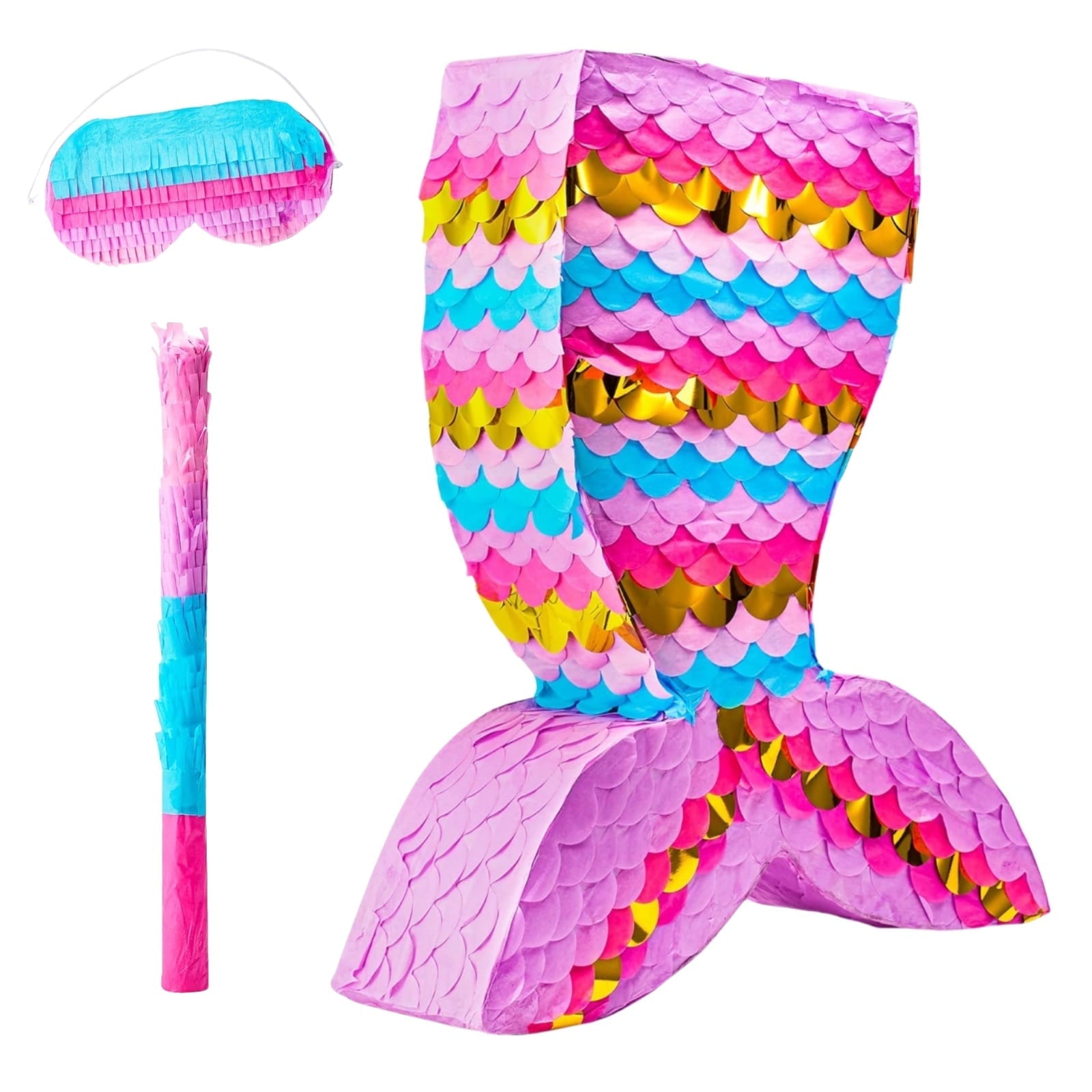 JUGAAD LIFE Mermaid Pinata, Mermaid Tail Party Supplies Pinata Bundle ...