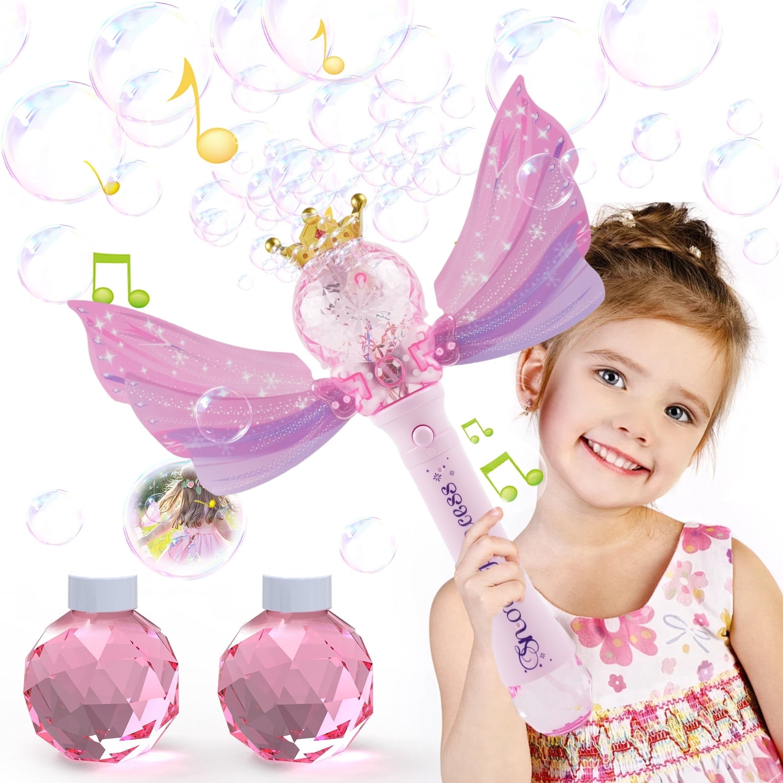 Jugaad Life Princess Bubble Wand Toy, Automatic Bubble Maker with LED ...