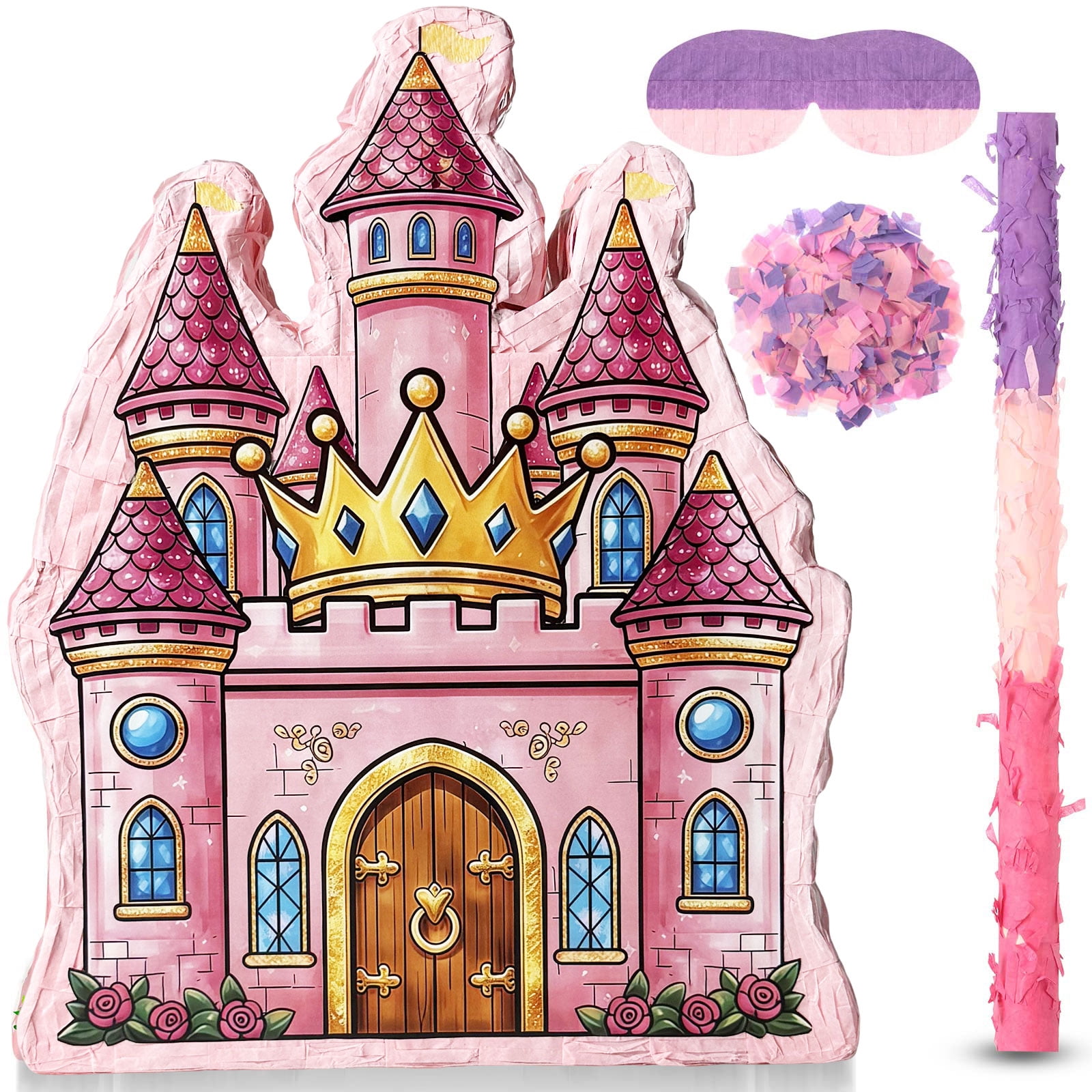 Jugaad Life Princess Castle Pinata Party Supplies Bundle with Confetti ...