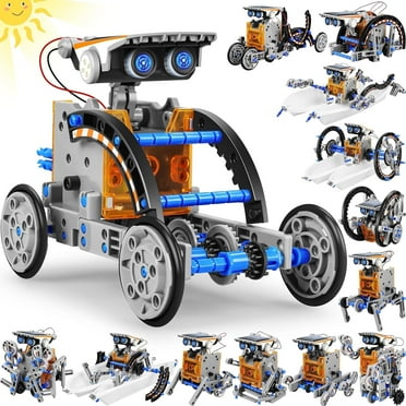 beefunni STEM Toys, 12-in-1 Solar-Powered Robot Kit, Buildable ...