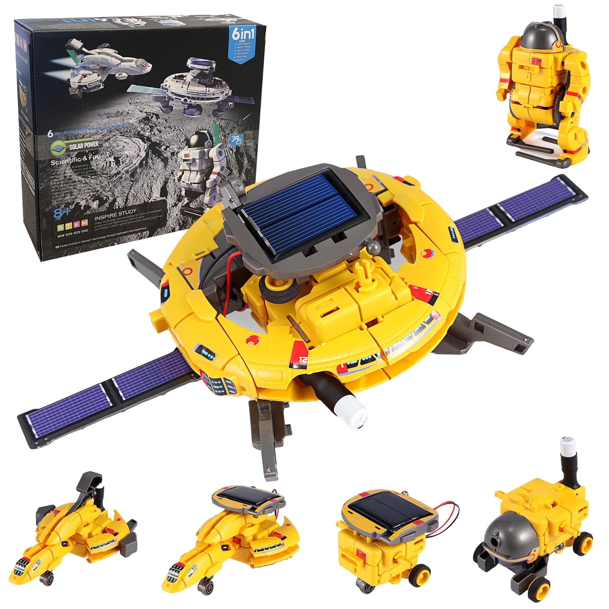 JUGAAD LIFE STEM Toys 6-in-1 Space Power Robots Toys Set, DIY Building ...