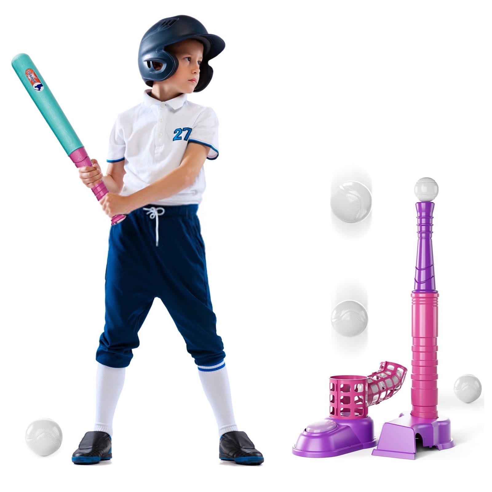 JUGAAD LIFE Tball Set Baseball Toys for Boys 3-6 Years Tee Ball Set for ...