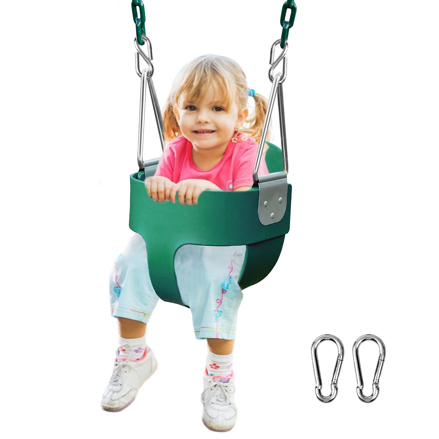 Jugaad Life Toddler Swing Seat High Back Baby Swing with Coated Chain ...