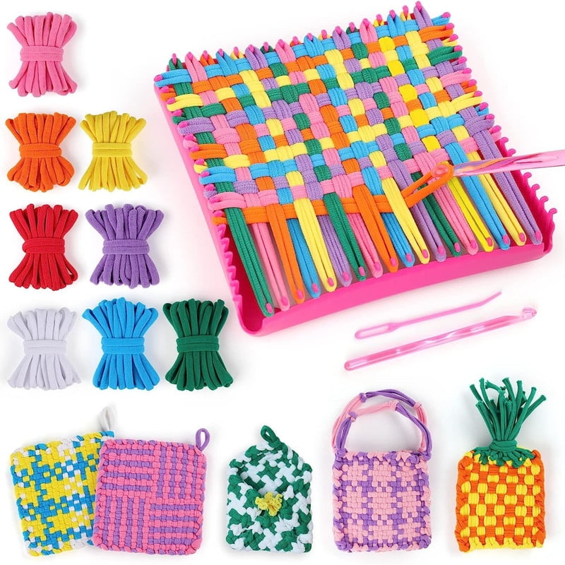 JUGAAD LIFE Weaving Loom Kit Toys for Kids and Adults, 108 PCS DIY ...