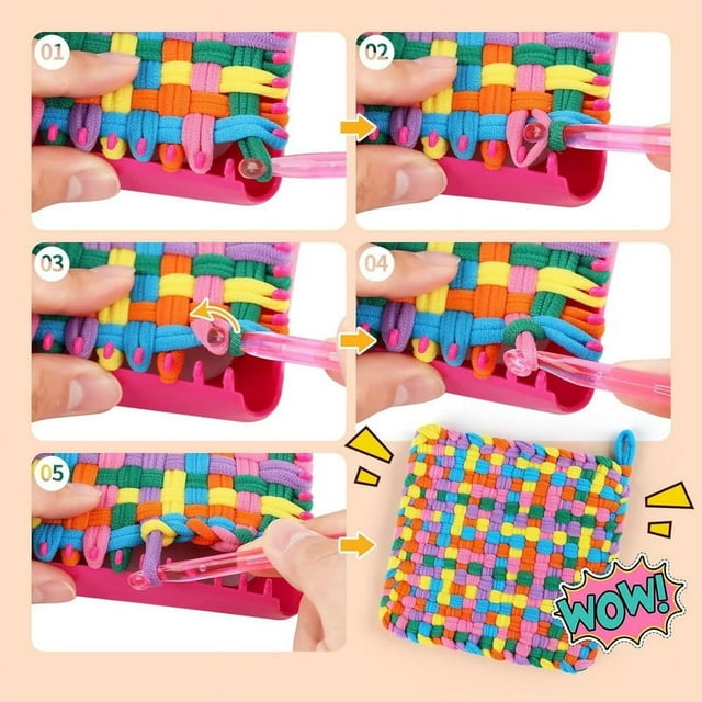JUGAAD LIFE Weaving Loom Kit Toys for Kids and Adults, 216 PCS DIY Potholder Loops Crafts for ...