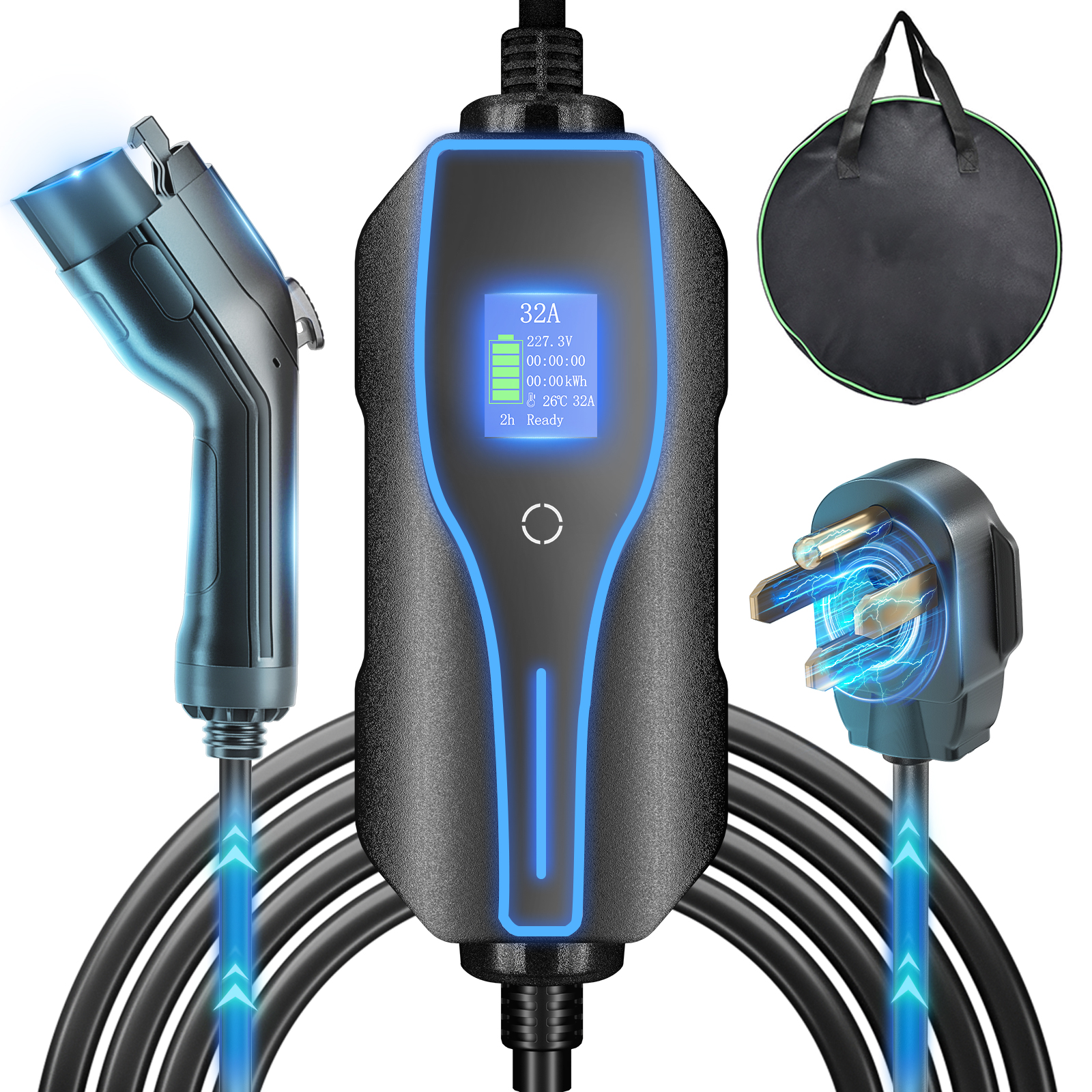 Lectron J1772 to Tesla Charging Adapter, 60A & 250V AC - Compatible ...