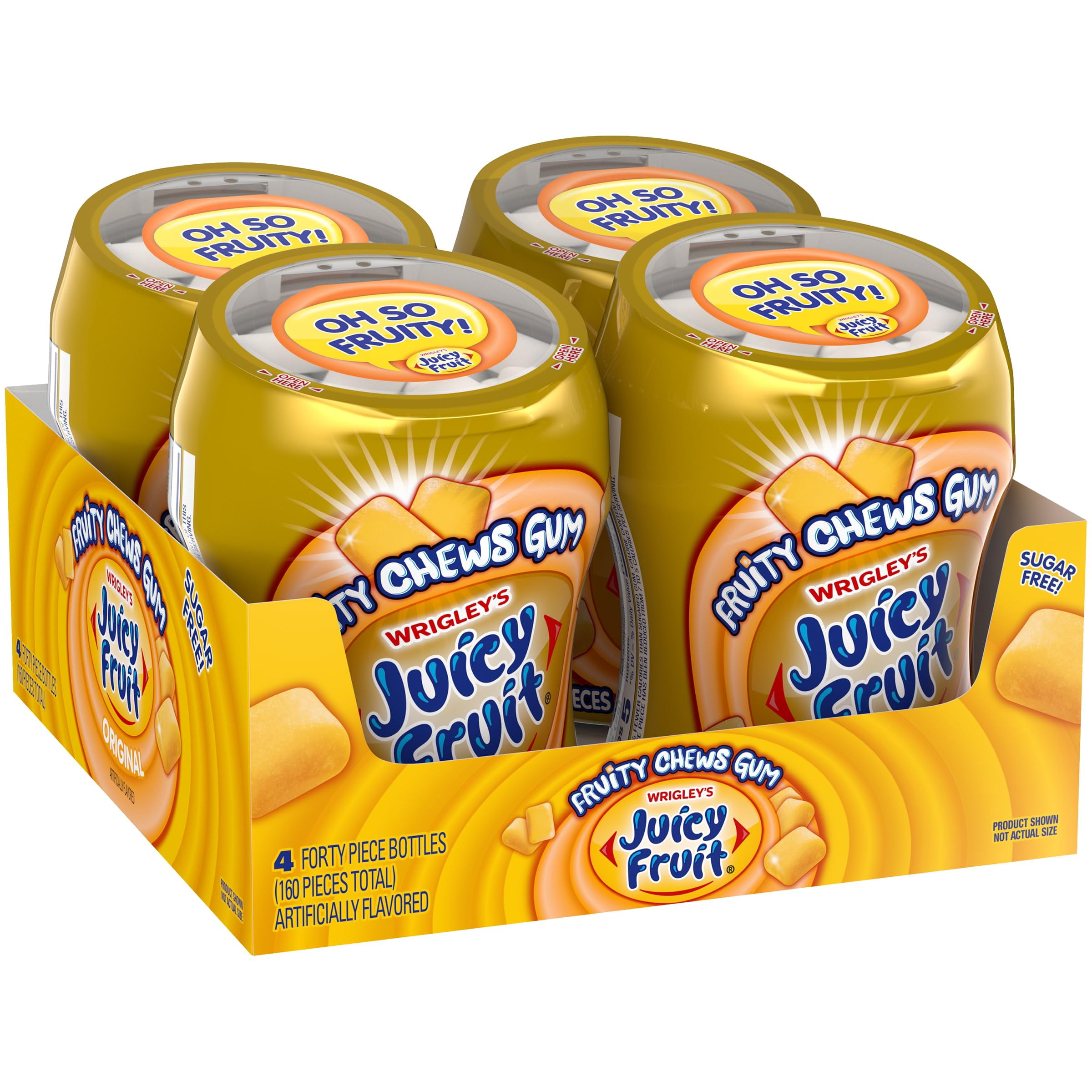JUICY FRUIT Gum - CCF19 Original Bubble Gum Bulk Pack, 40-Piece Bottle ...