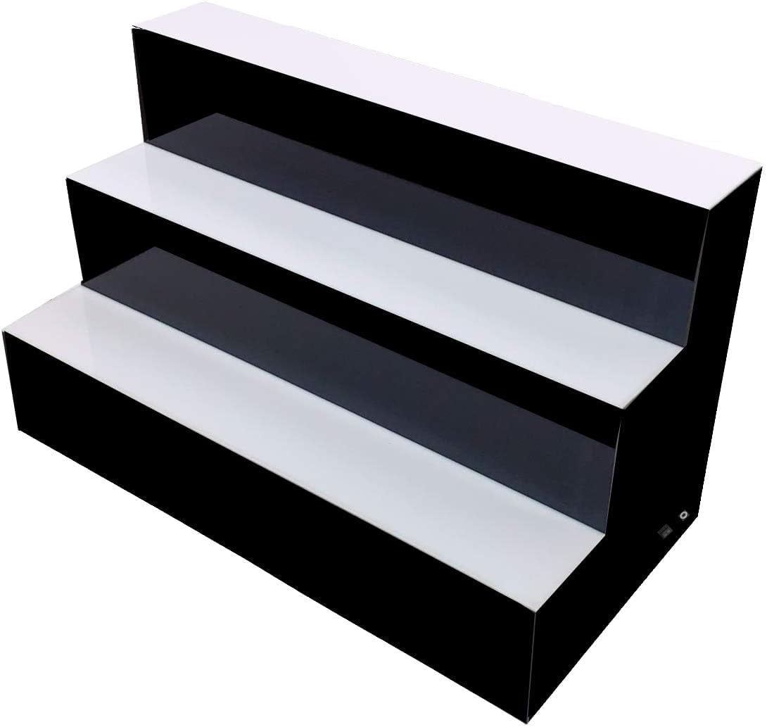 JUIJOWGTGW 24" High Light LED Detachable Liquor Bottle Display Shelf 3 ...