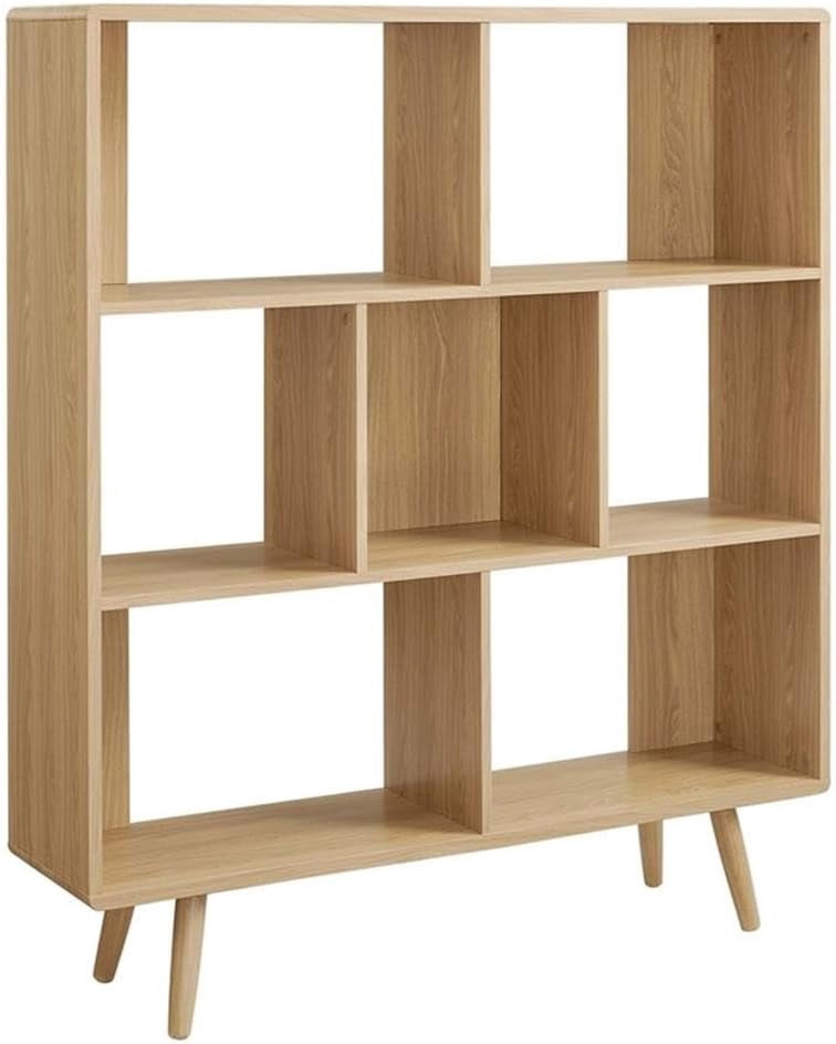 JUIKETWGTW Transmit 8 Shelf Bookcase with Sliding Doors in Walnut - 45 ...