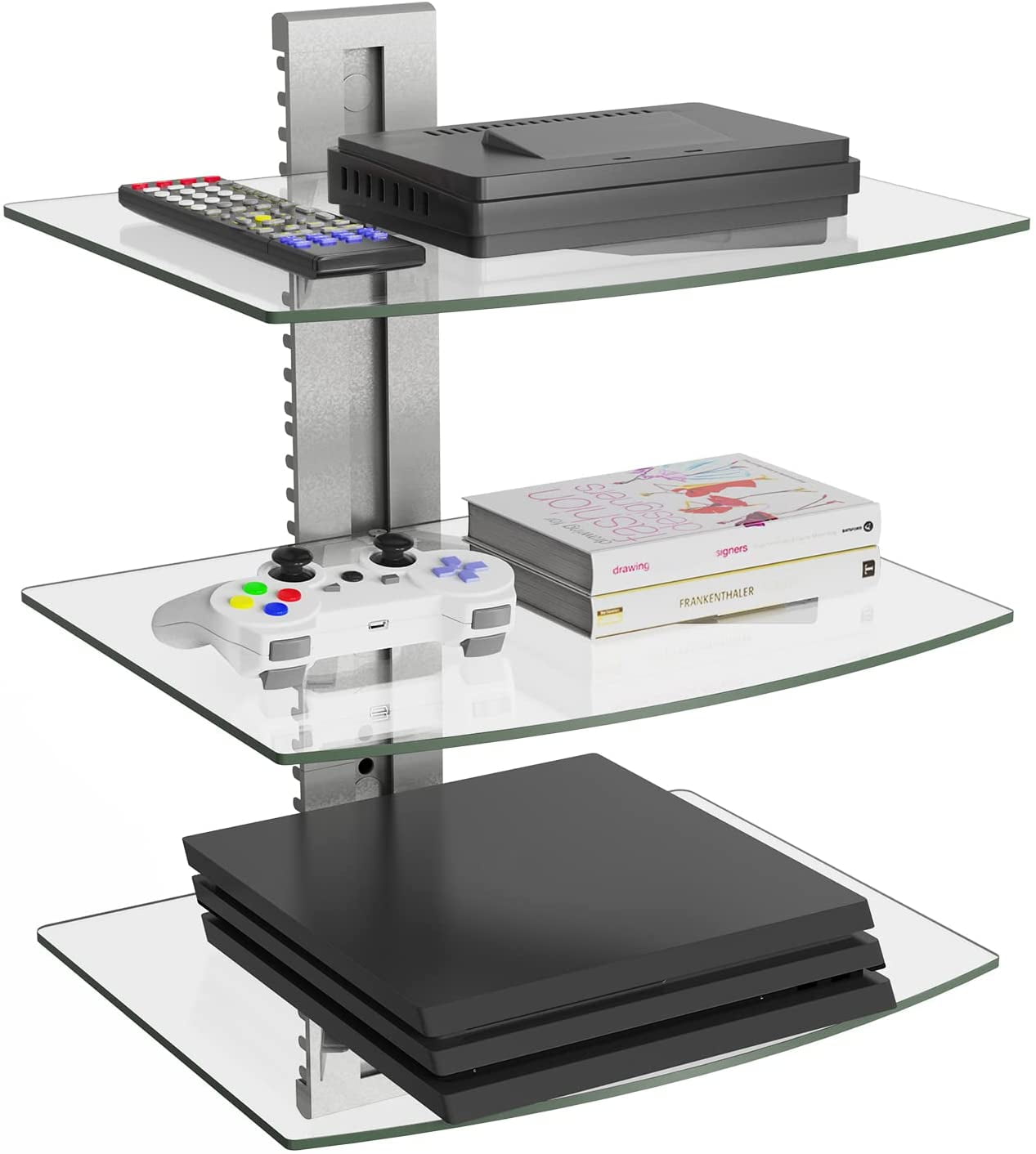 JUIKWGTGWRG Floating Entertainment Center Shelves Holds Up to 17.6lbs ...