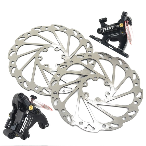 JUIN TECH F1 Hydraulic Flat mount Road CX Disc Brake set 160mm w/ Rotor ...