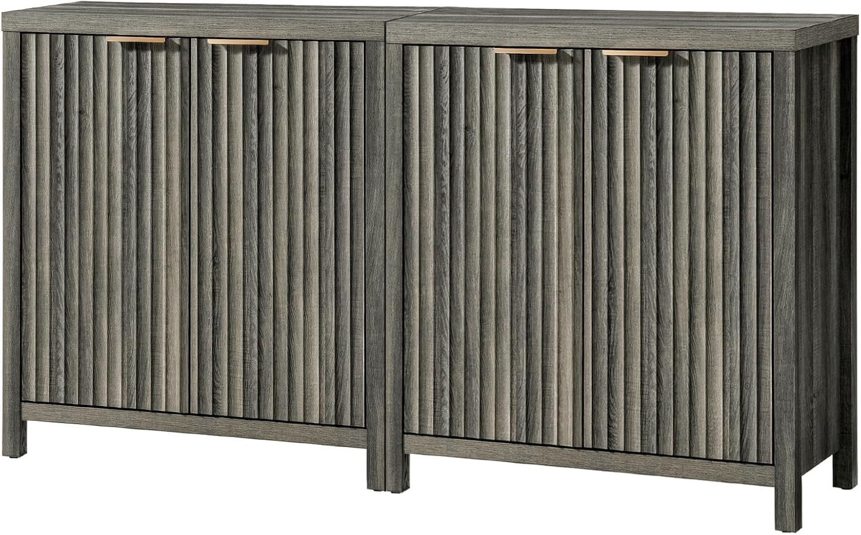 JUIWGTHWTT Oxford Storage Cabinet Fluted Sideboard Buffet Cabinet with ...