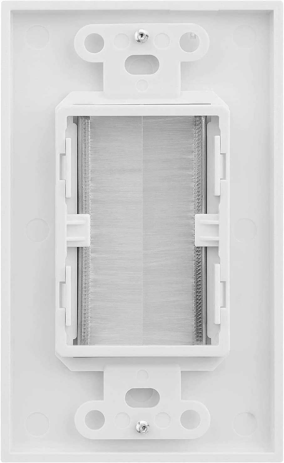 JUJHGRF-1-Gang Wall Plate (2 Pack), Brush Style Opening Passthrough Low ...