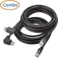 JUJHGRF-10Gbps Combo-Pack 90 Degree Cat 6 Ethernet Cable - 10ft, Cat6 ...