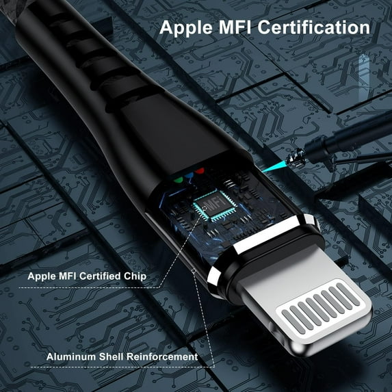 JUJHGRF-2Pack for iPhone Charger Cord 10FT, Lighting Cable 10 Feet to ...