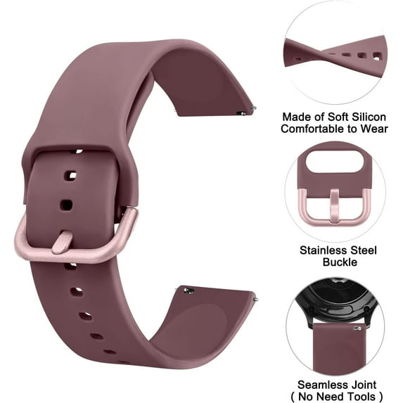 JUJHGRF-4 Pack Watch Bands, 20mm 22mm Quick Release Soft Silicone ...