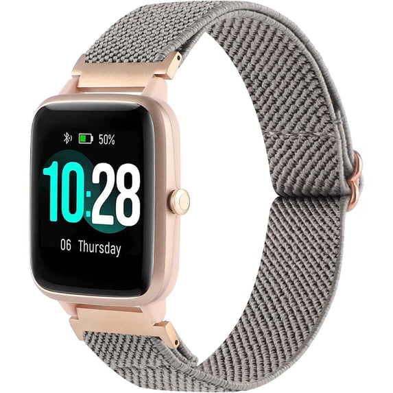 JUJHGRF-Adjustable Elastic Watch Band Compatible with Veryfitpro ID205L ...