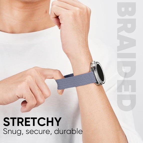 JUJHGRF-Braided Stretchy Solo Loop for Samsung Watch 8 Bands 40mm 44mm ...