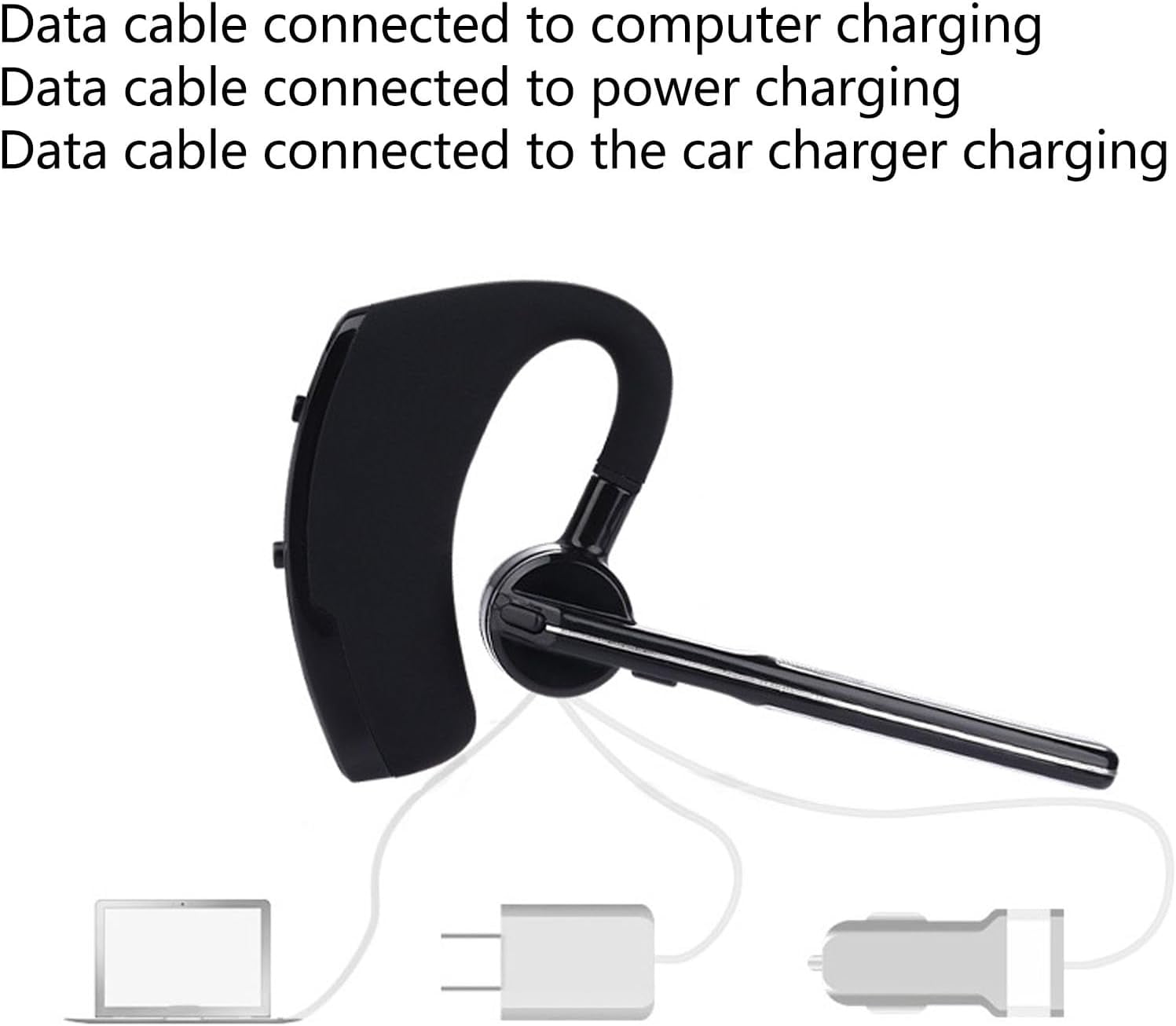 JUJHGRF-Business Earphone, 180 Degree Adjustable Earpiece, Noise ...