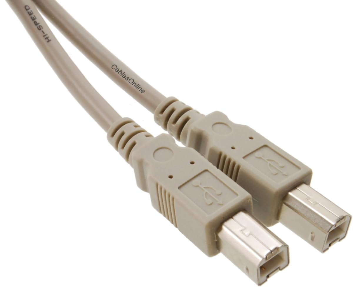 JUJHGRF-CablesOnline, 10 feet USB 2.0 Type-B Male to Type-B Male Hi ...