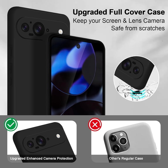 JUJHGRF-Case for Google Pixel 9, Soft Silicone Case with Upgraded ...