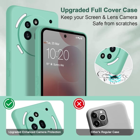 JUJHGRF-Case for Nothing Phone 3A Pro, Soft Silicone Case with Upgraded ...