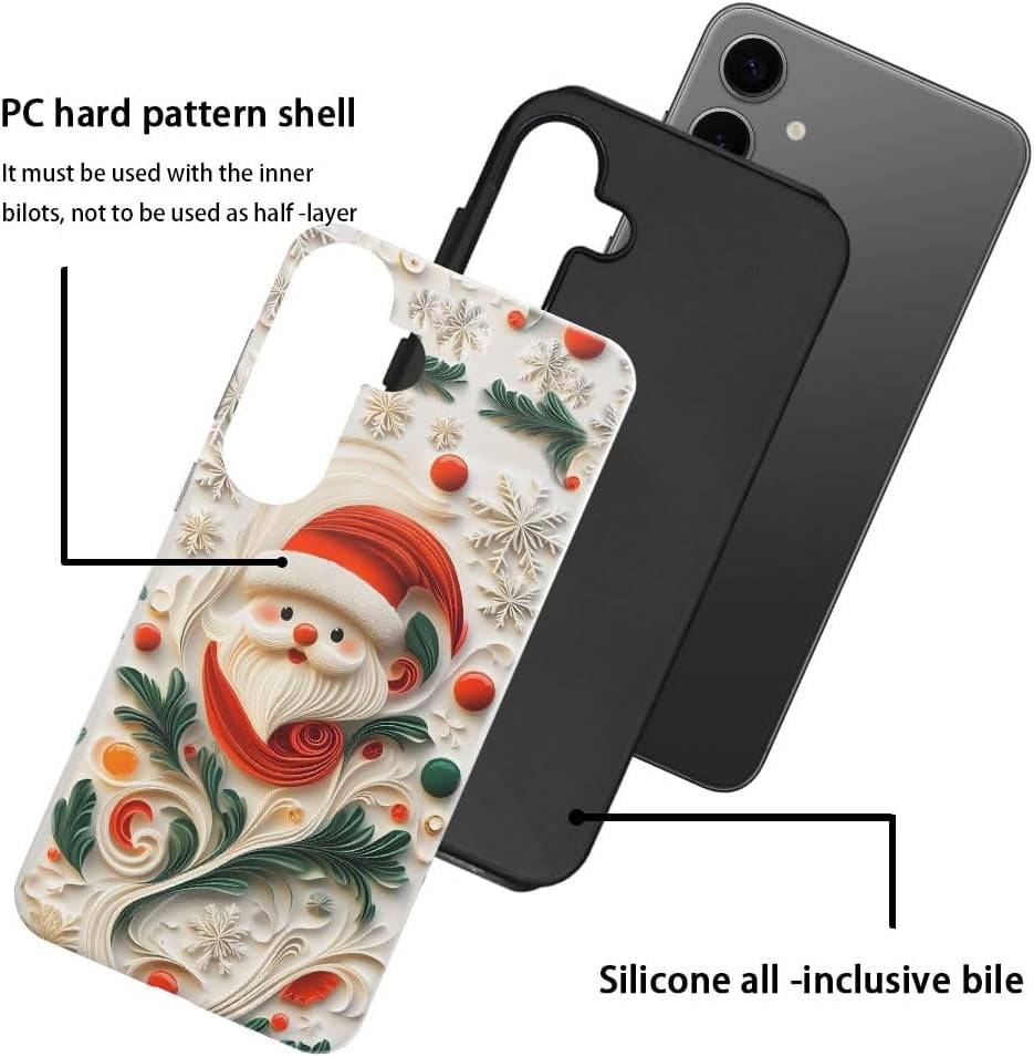 JUJHGRF-Case for Samsung Galaxy S24 Plus,Christmas Santa Red Green ...