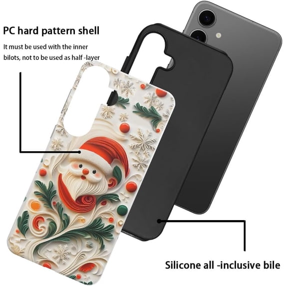 JUJHGRF-Case for Samsung Galaxy S24 Plus,Christmas Santa Red Green ...
