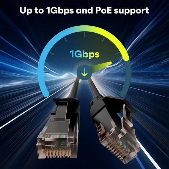 JUJHGRF-Cat6 Ethernet Cable 3 FT (6-Pack), Snagless Cat 6 Patch Cable ...