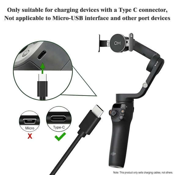 JUJHGRF-Charger Charging Cord Fit for DJI OSMO Mobile 6/Mobile 3,DJI ...