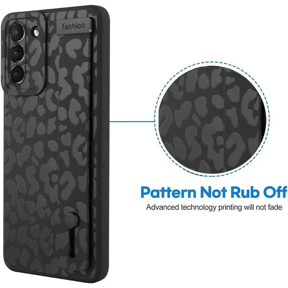 JUJHGRF-Compatible with Samsung Galaxy S21 Plus Leopard Case with Wrist ...