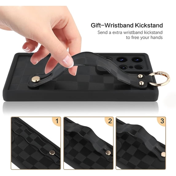 JUJHGRF-Compatible with Samsung Galaxy S22 Ultra Checkered Case with ...