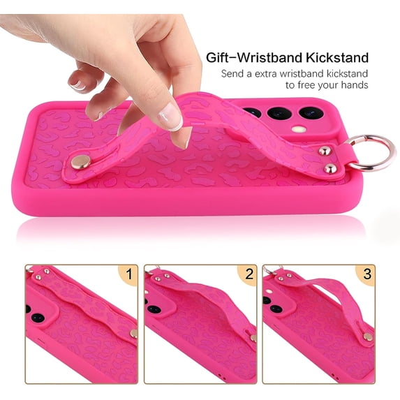 JUJHGRF-Compatible with Samsung Galaxy S24 Plus Case, Silicone Cheetah ...