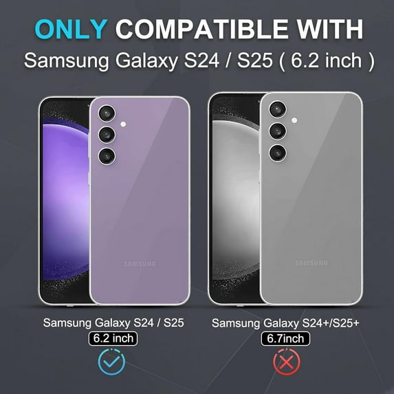 JUJHGRF-Compatible with Samsung Galaxy S24/S25 Case with Screen ...