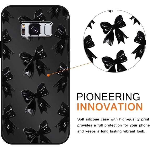 JUJHGRF-Cute Bow Phone Case for Samsung Galaxy S8 5.8", Aesthetic ...