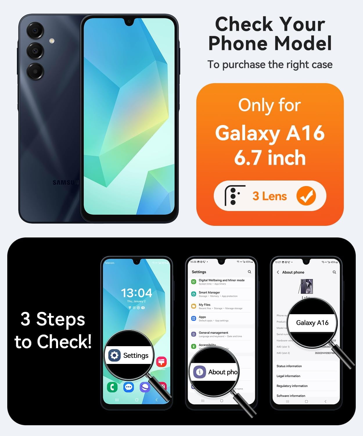 JUJHGRF-Designed for Samsung Galaxy A16-5G Case [Full Camera Protection ...