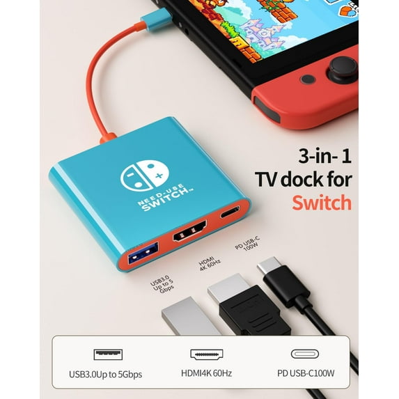 JUJHGRF-Docking Station for Switch/Switch OLED/Steam Deck/ROG Ally ...